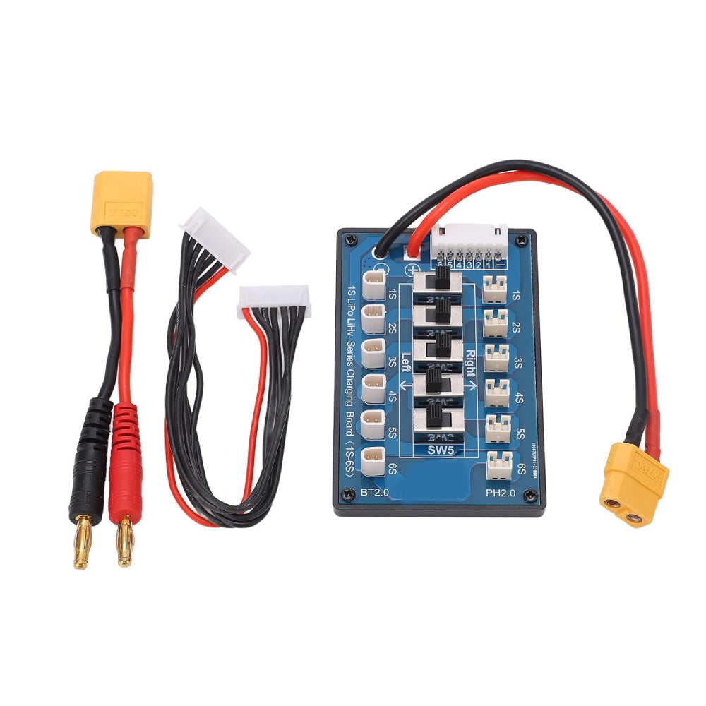 1S LiPO Parallel Charging Board BT2.0 A30 PH2.0 Balance Port XT60 Cabl