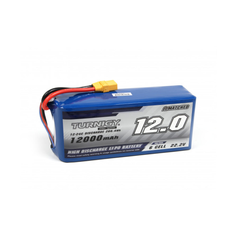 TURNIGY High Capacity 12000mAh 6S 12C 22.2V LiPo Battery Pack XT90 [DG