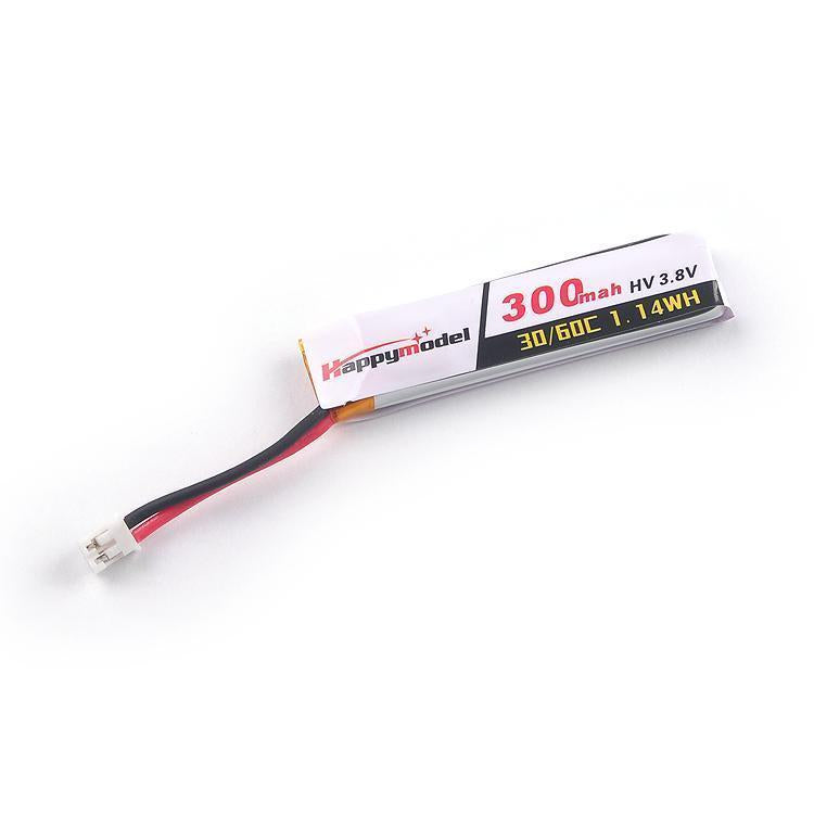 HappyModel 300mAh 1S 30C 3.8V LiPo Battery PH2.0 Mobula7 4PCS