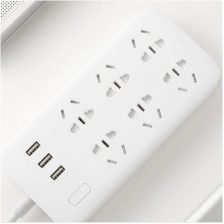 Original Xiaomi Mi Power Socket Strip With 3 USB 5V 2.1A Fast Charging