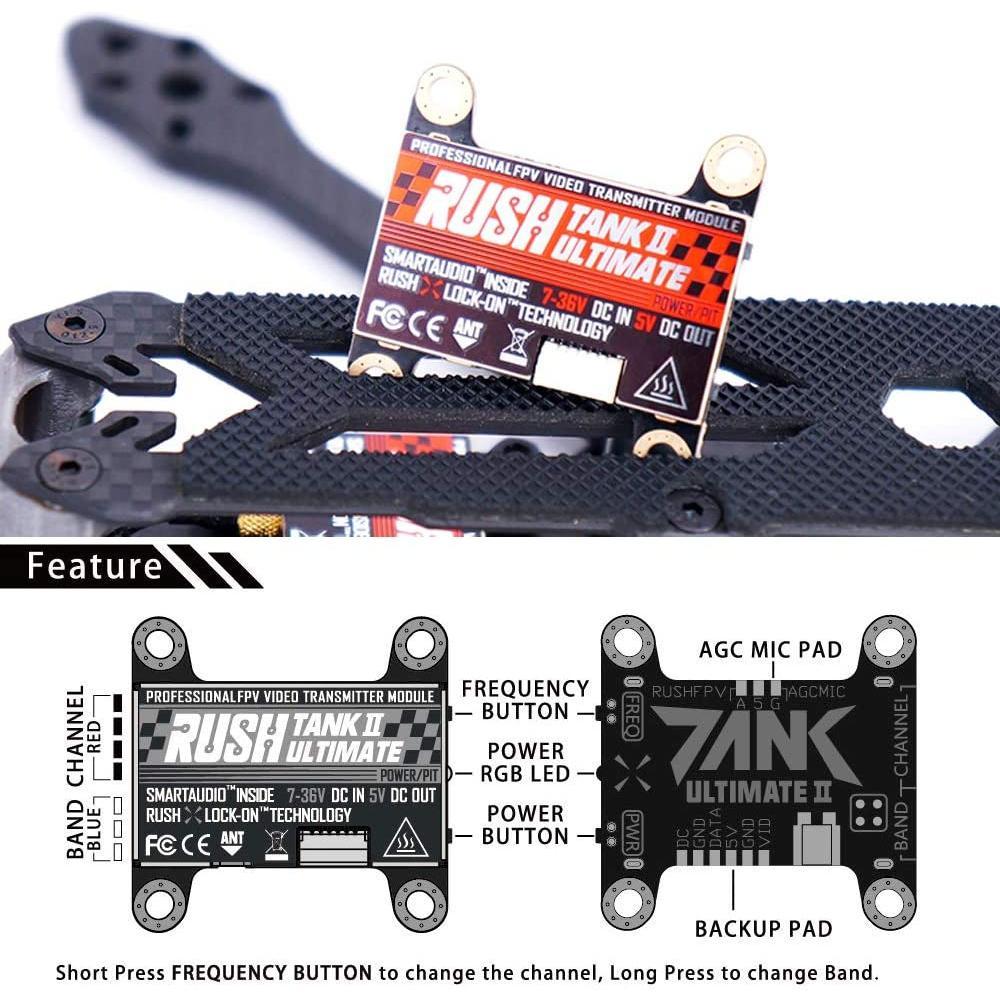 RUSH VTX TANK 5.8G 48CH Smart Audio 0-25-200-500-800mW for RC Drone